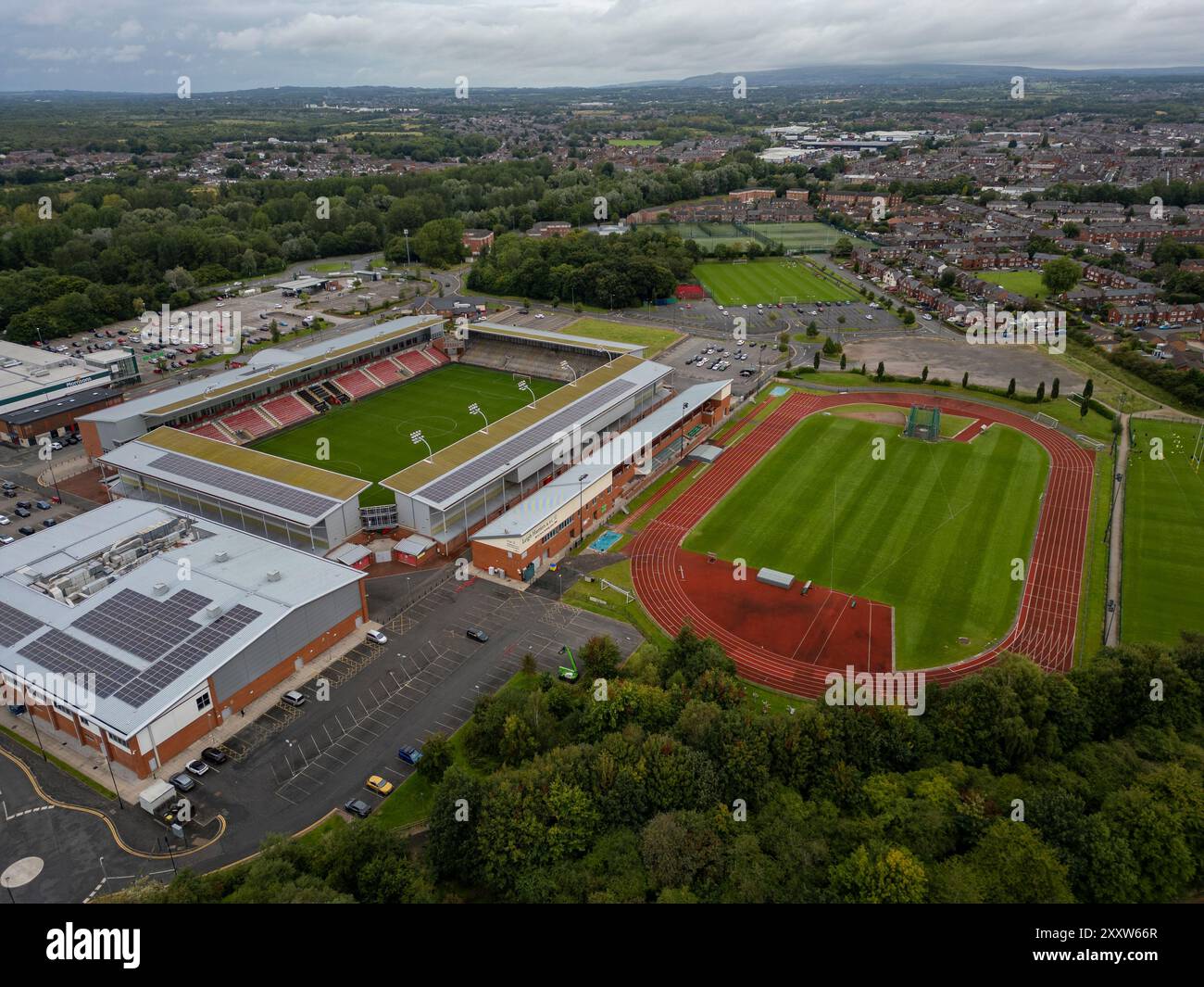 Leigh sports village stadium view hi-res stock photography and images ...