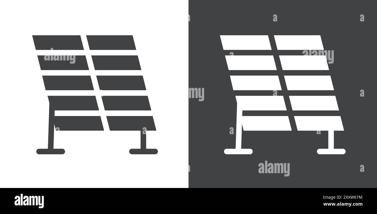 Solar collector icon Flat set in black and white color outline vector Stock Vector Image & Art ...