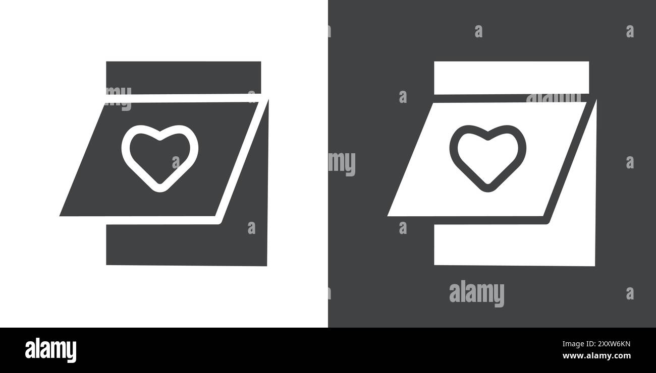 wedding album icon Flat set in black and white color outline vector ...