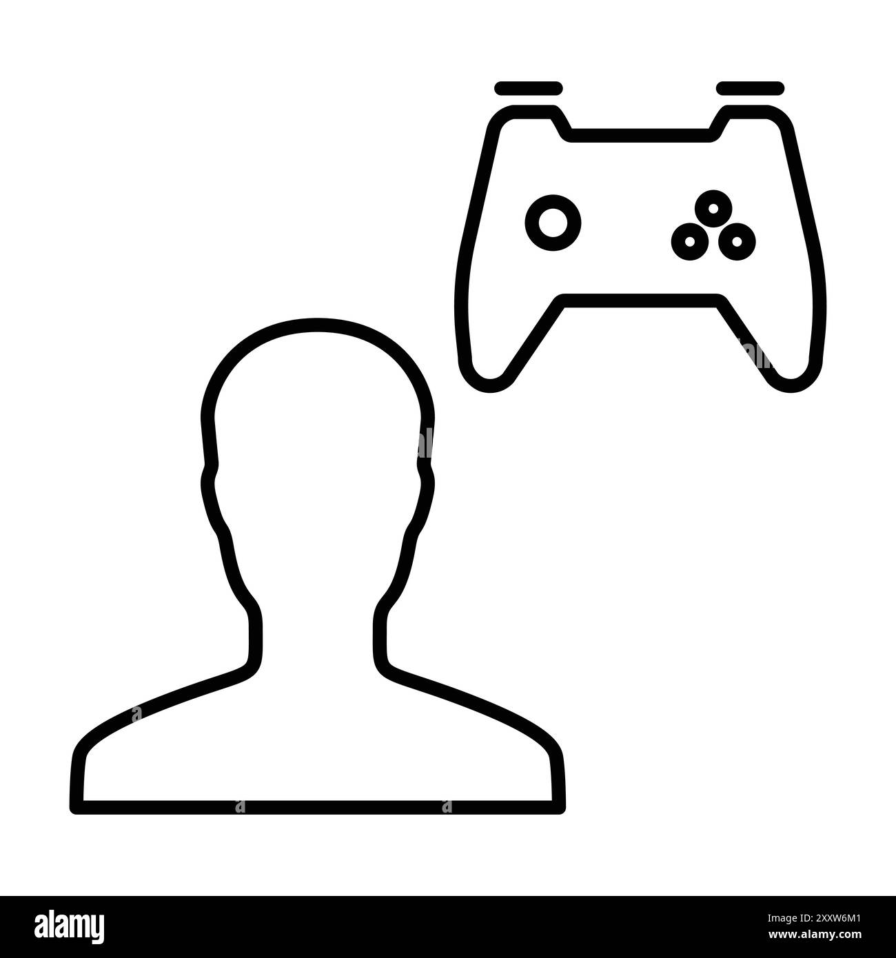 Multi Game Player Icon Flat Set In Black And White Color Outline Vector Stock Vector Image And Art