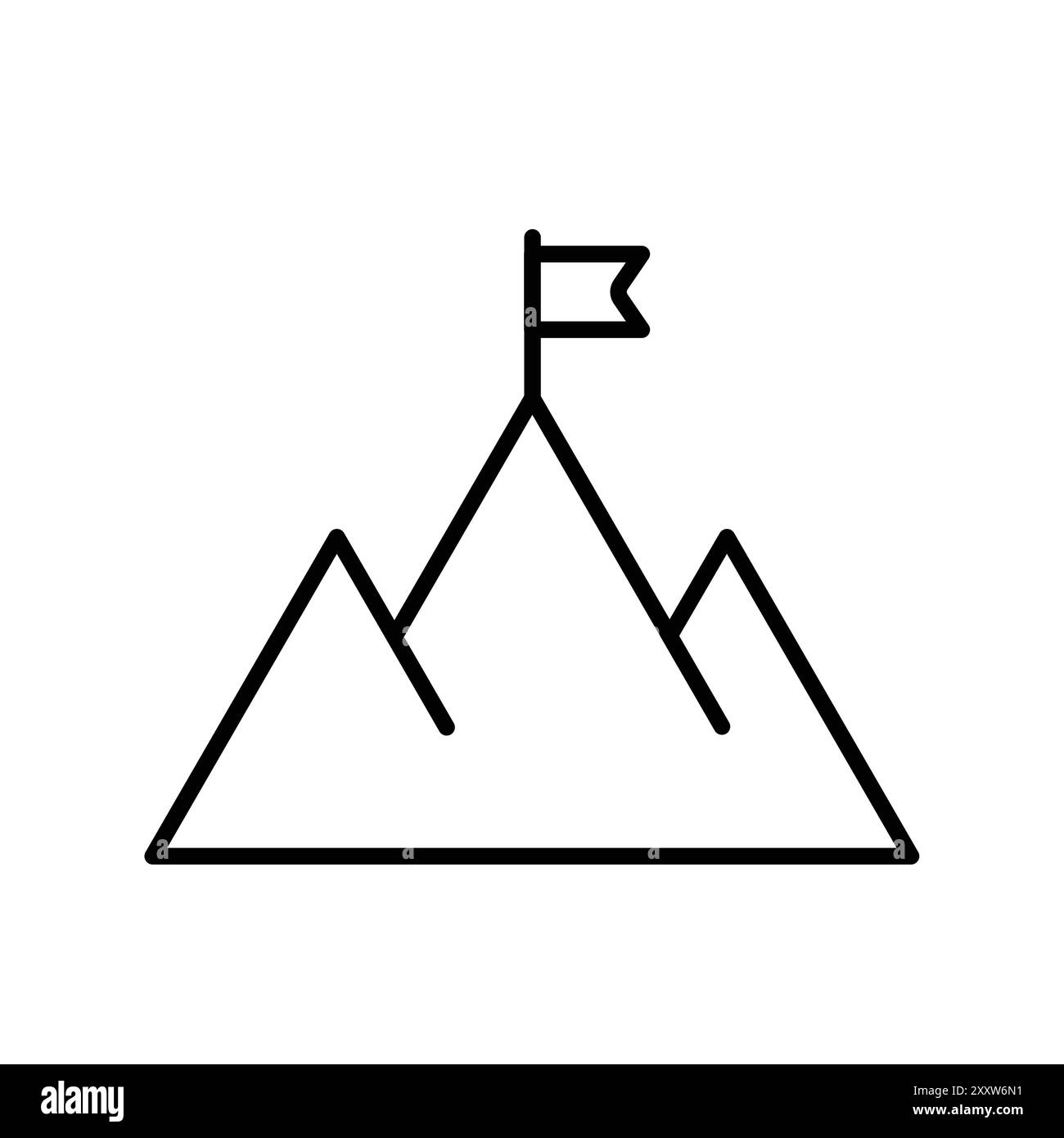 Mission Path icon Flat set in black and white color outline vector ...