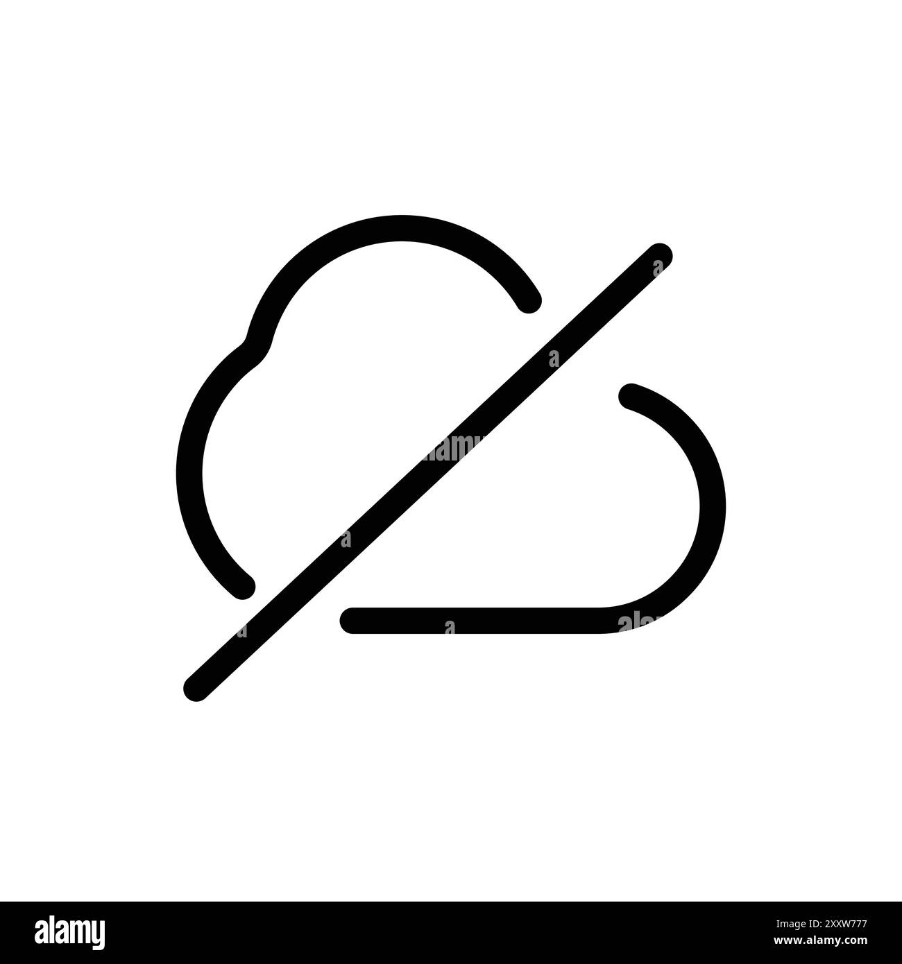offline icon Flat set in black and white color outline vector Stock ...