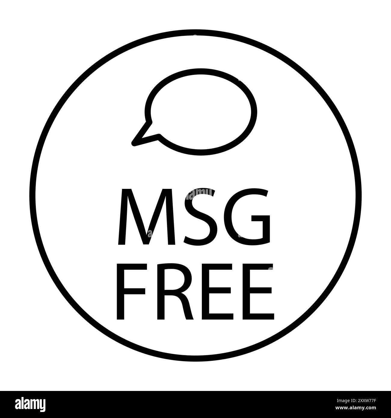 Msg free icon Flat set in black and white color outline vector Stock Vector Image & Art - Alamy