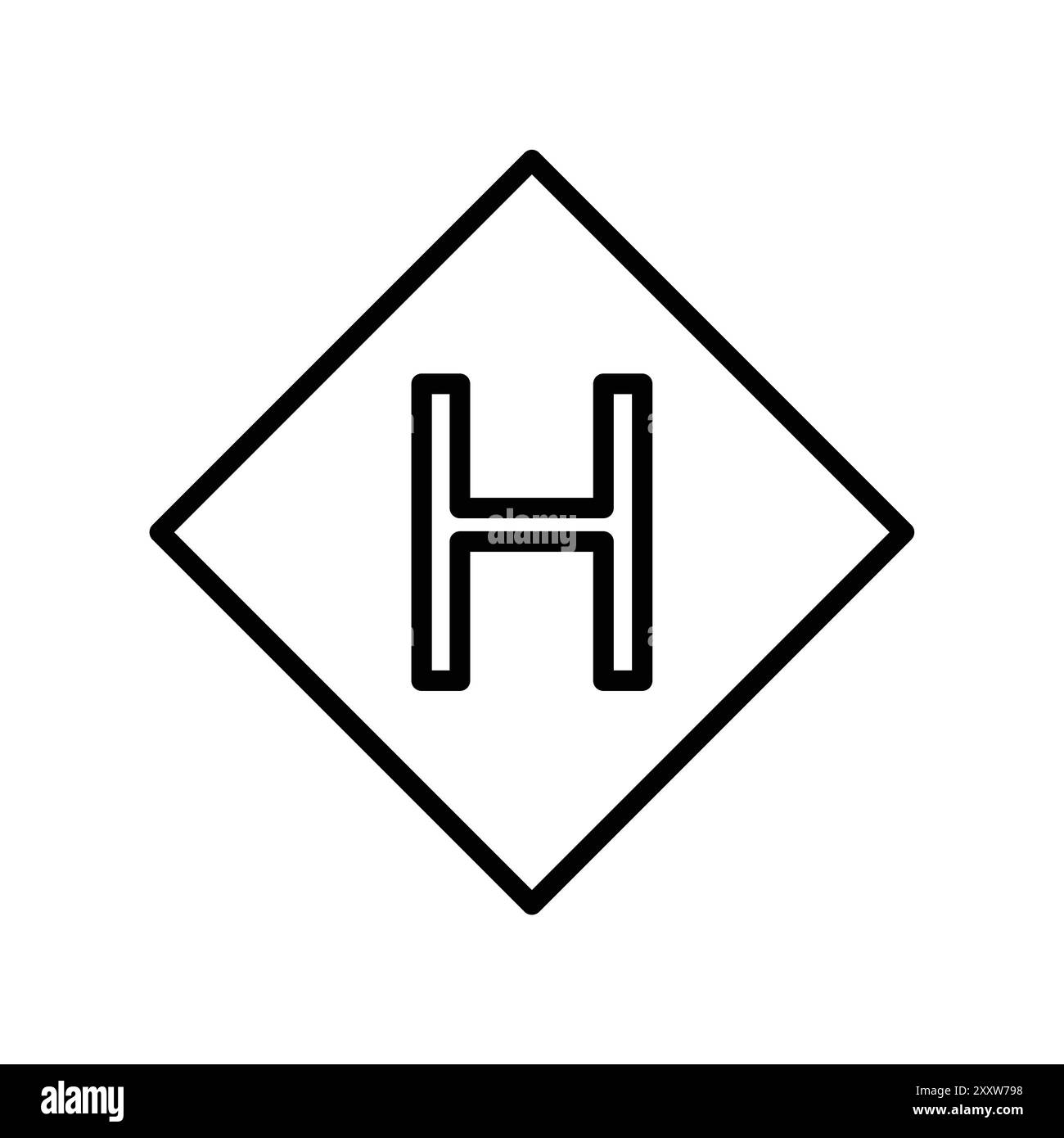 helicopter helipad icon Flat set in black and white color outline ...