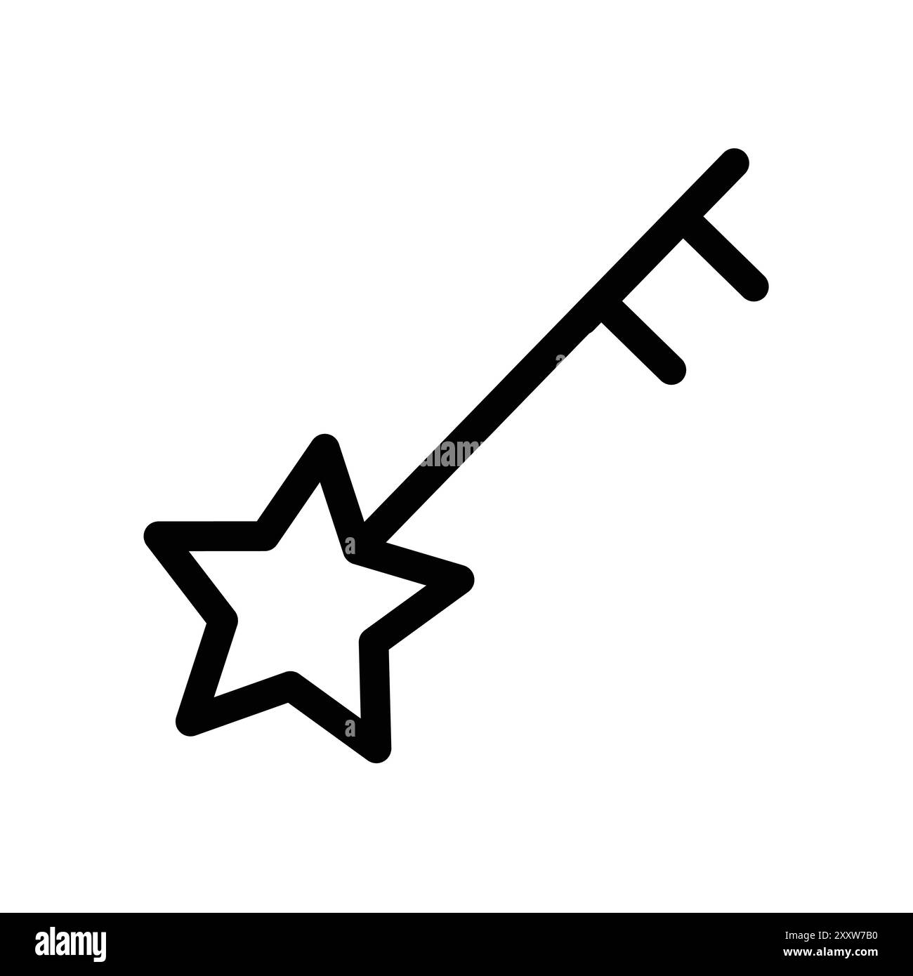 Magic Key icon Flat set in black and white color outline vector Stock ...