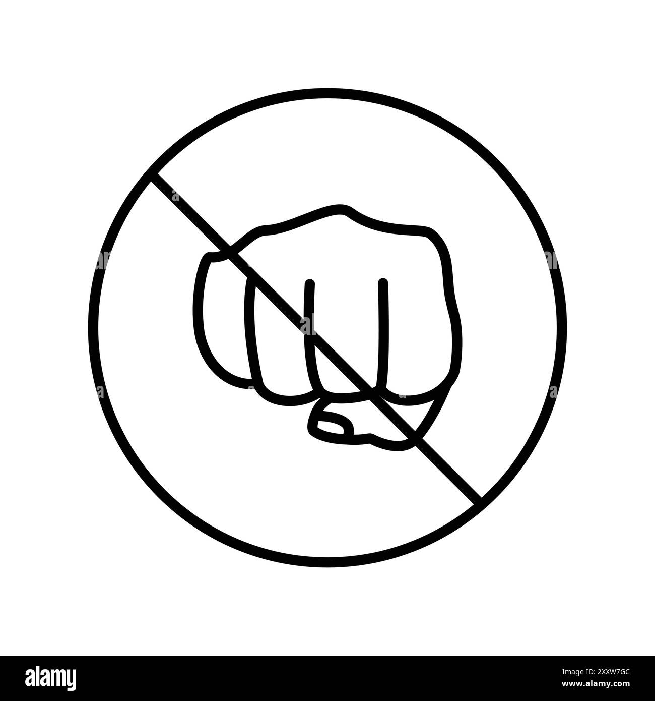 Stop violence icon Flat set in black and white color outline vector Stock Vector Image & Art - Alamy