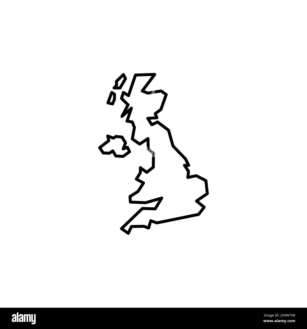 United Kingdom map icon web design logo set collection in flat vector ...