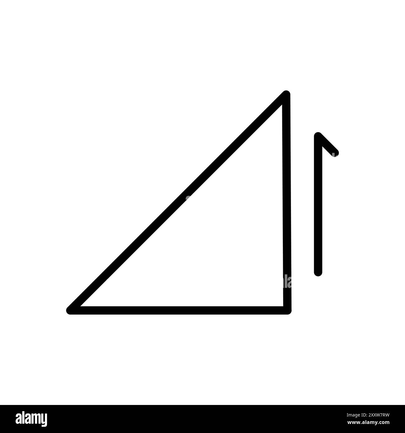 Uphill icon Flat set in black and white color outline vector Stock ...