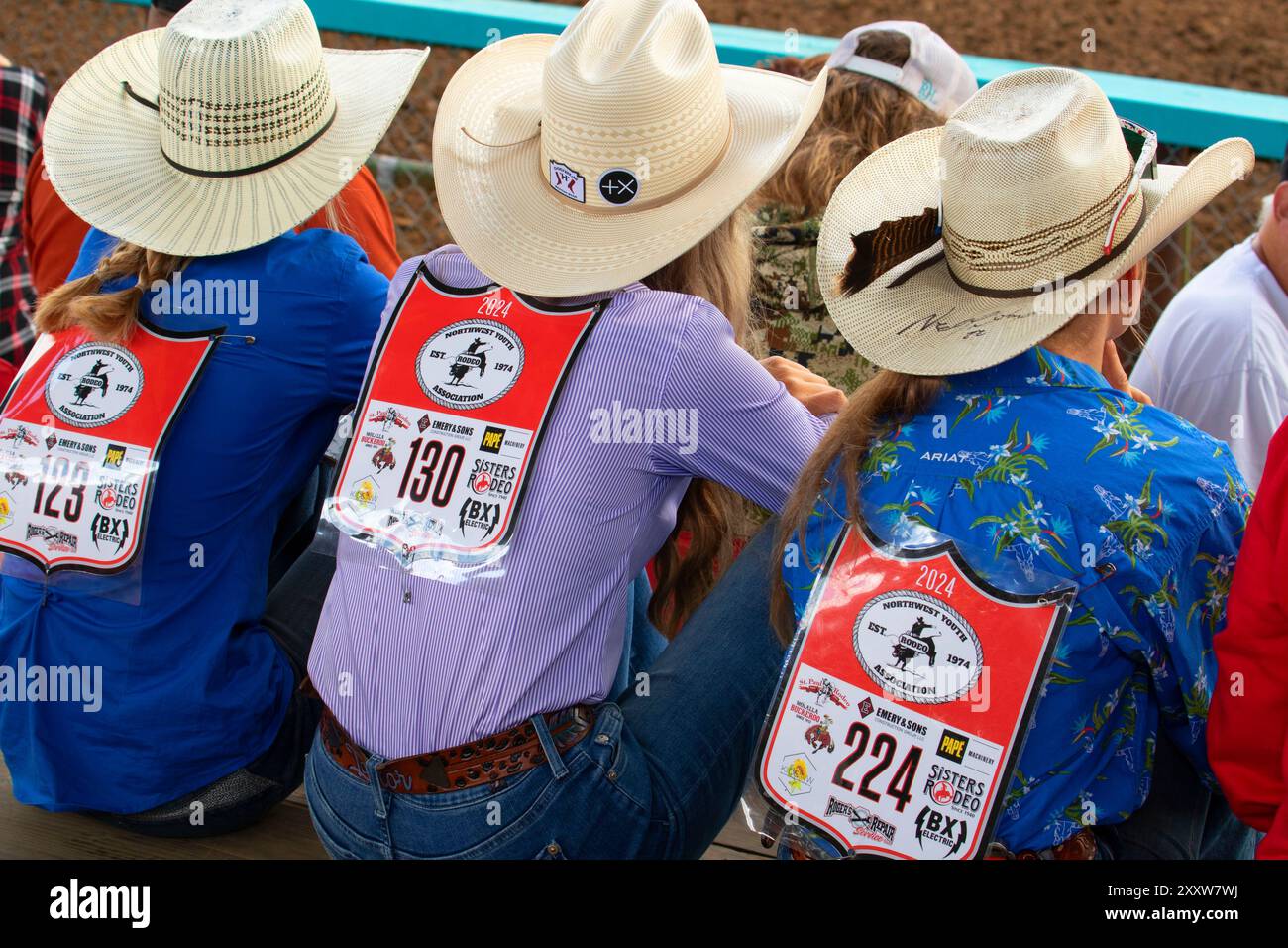 Cowgirls, Philomath Junior Rodeo, Philomath, Oregon Stock Photo - Alamy
