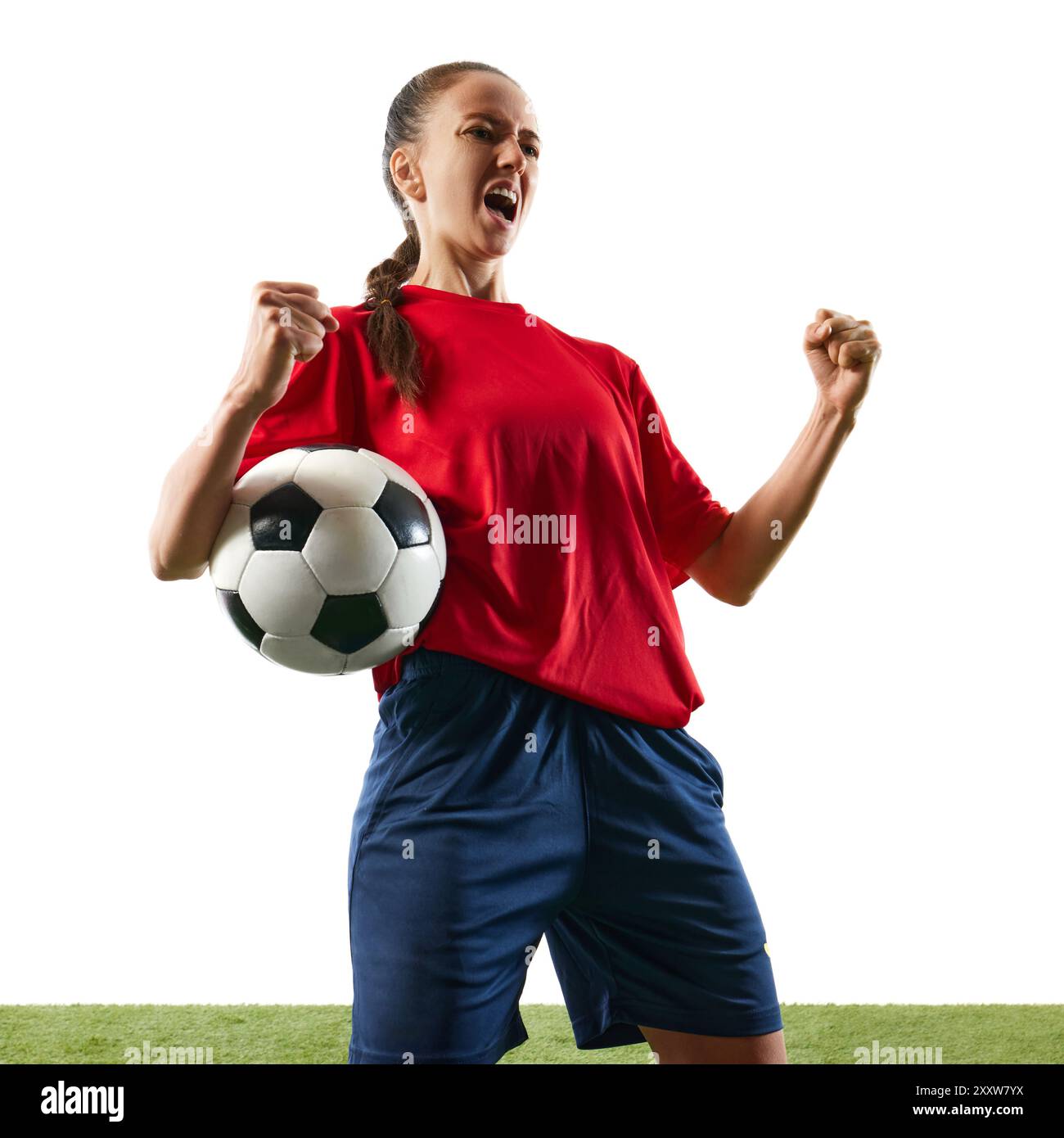 Celebrating her goal football hi-res stock photography and images - Alamy