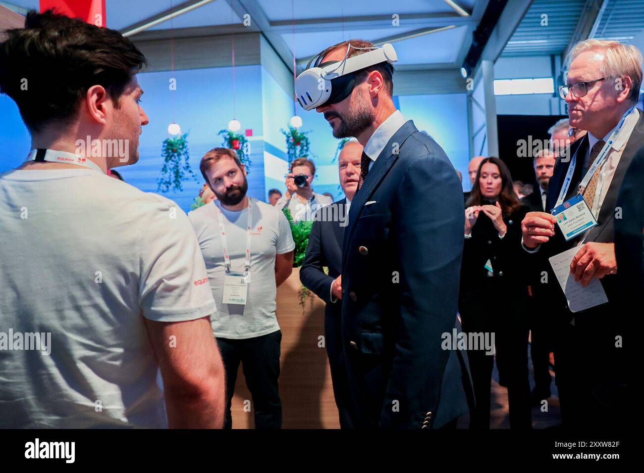 Stavanger 20240826. Norwegian Crown Prince Haakon, Equinor CEO Anders ...