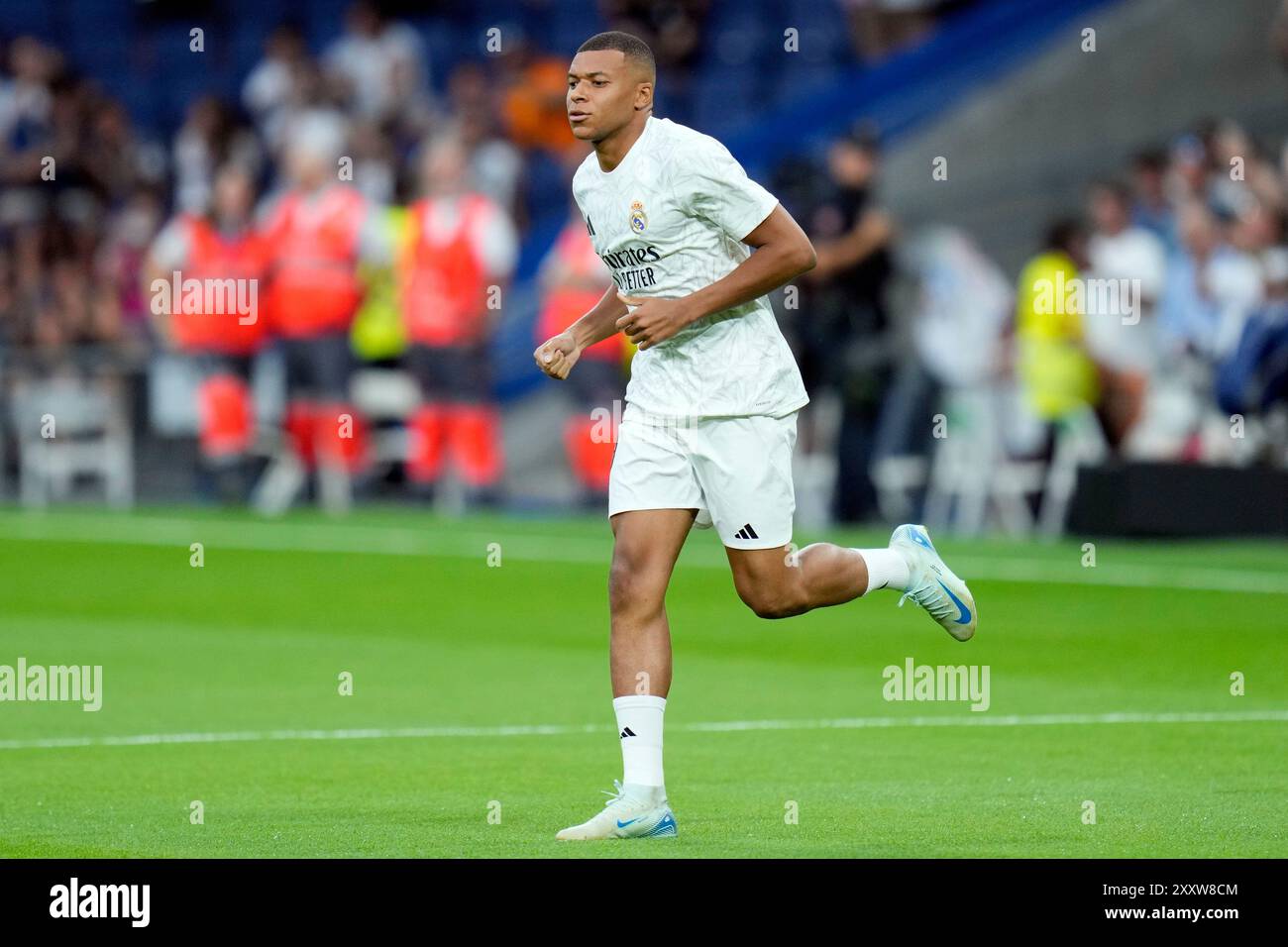 Madrid, Spain. 25th Aug, 2024. Kylian Mbappe of Real Madrid CF during ...