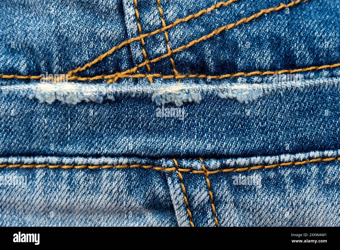 Jeans texture with seams close-up. Denim background. Seam Stock Photo ...