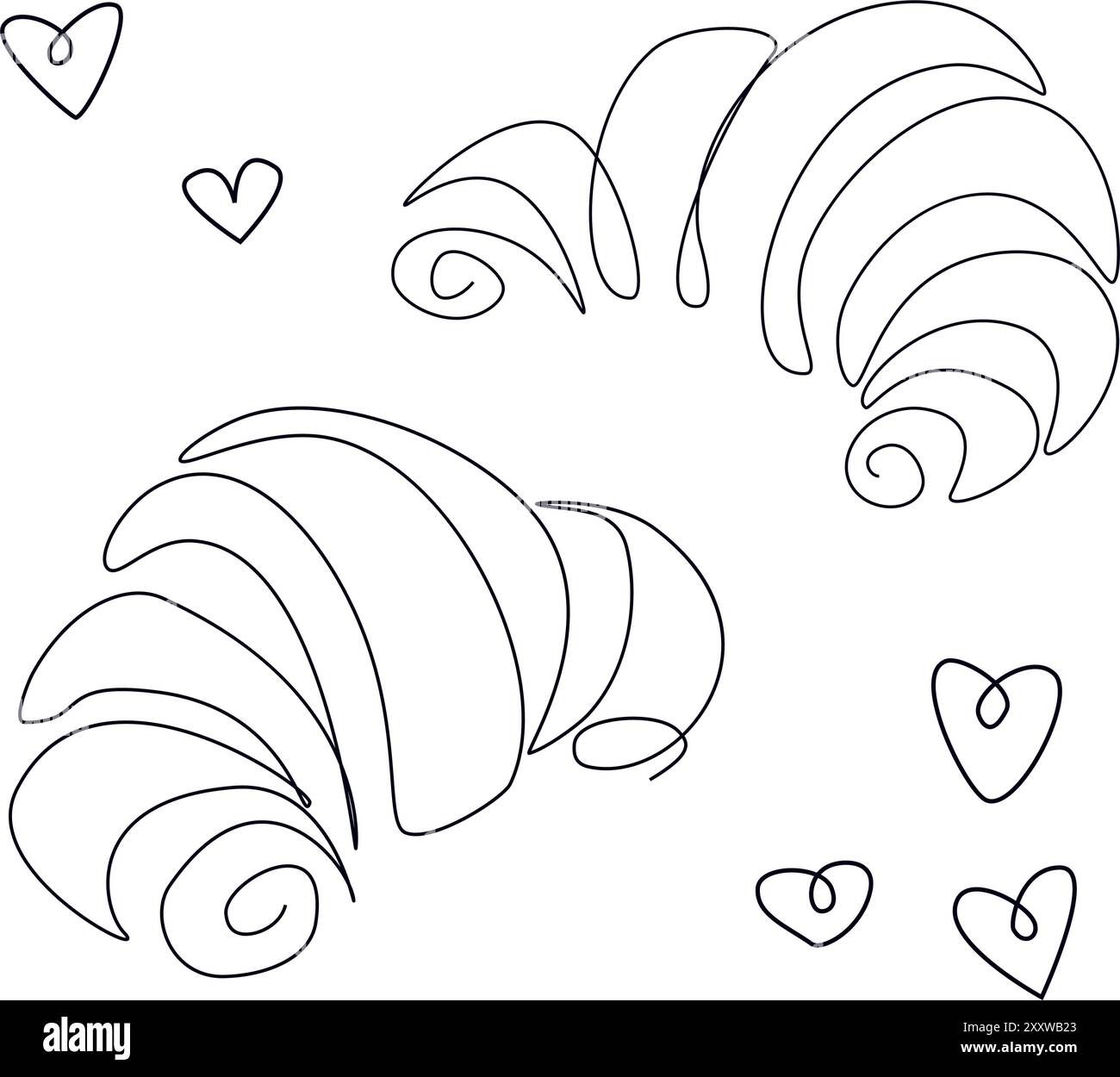 Chocolate croissant banner Stock Vector Images - Alamy