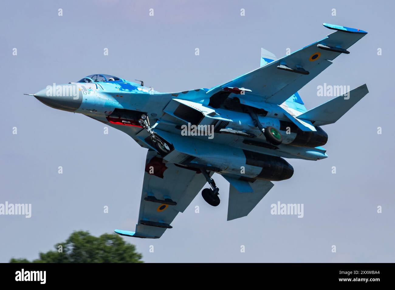 FAIRFORD / UNITED KINGDOM - JULY 12, 2018: Ukrainian Air Force Sukhoi ...