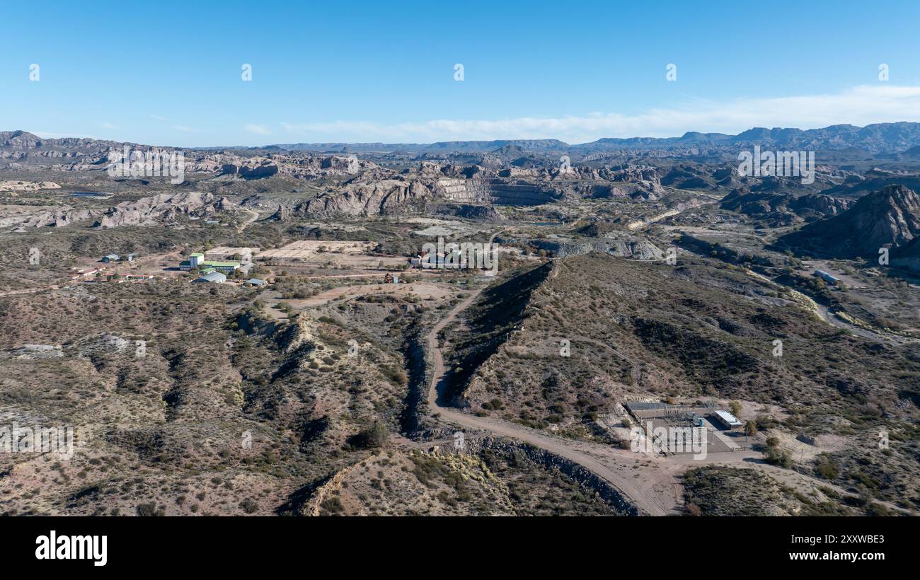 Old open pit uranium mine. Aerial view Stock Photo - Alamy