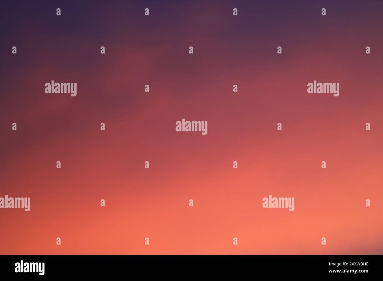 Dusk Sky with Gradient Coral Pink and Deep Purple Sunset Afterglow ...