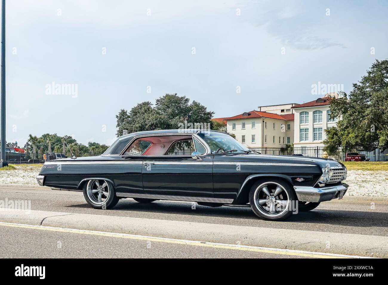 Gulfport, MS - October 05, 2023: Wide angle side view of a 1962 ...