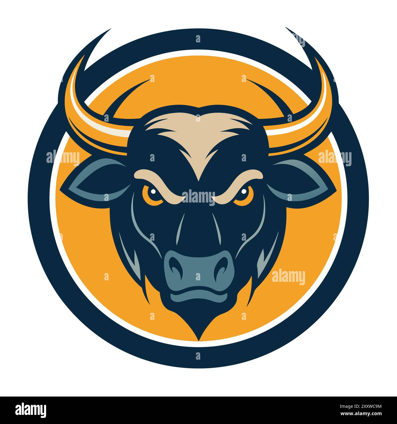 Bull logo inside circle Stock Vector Image & Art - Alamy