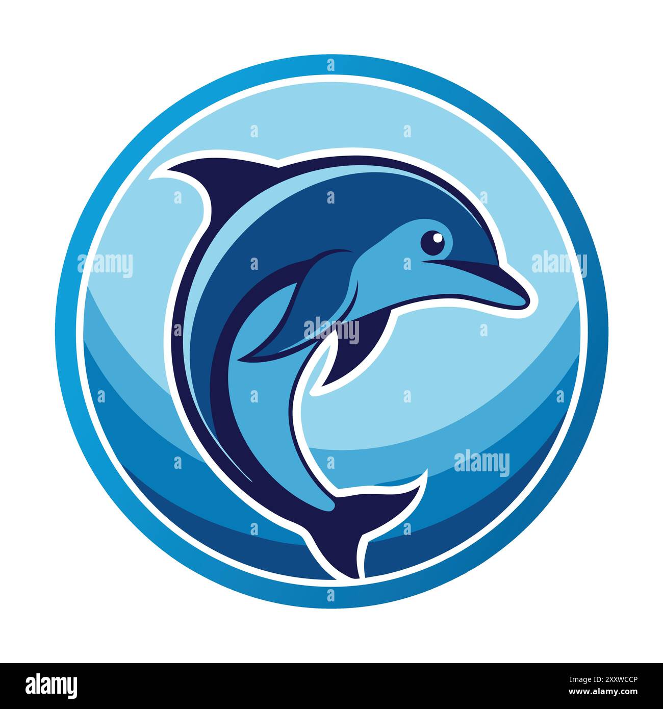 Dolphin logo hi-res stock photography and images - Alamy