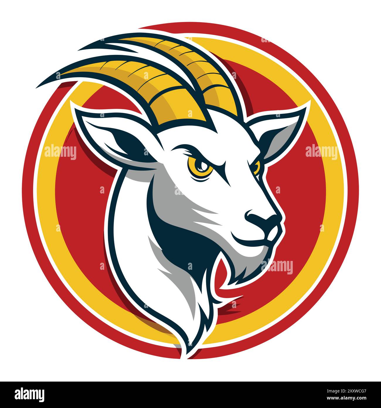 Goat Side Face Logo Inside Circle Stock Vector Image & Art - Alamy