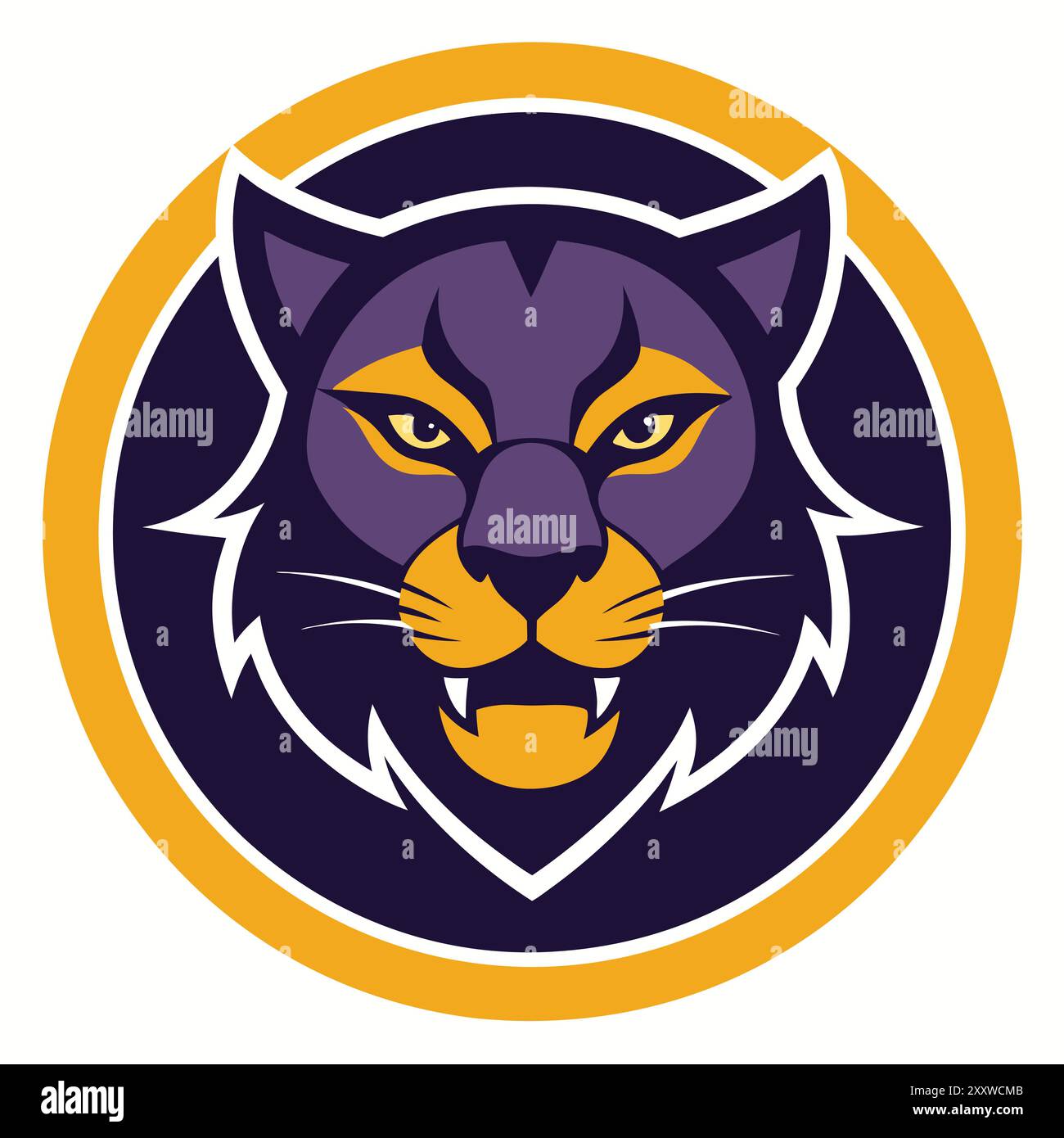 Panther logo inside circle Stock Vector Image & Art - Alamy