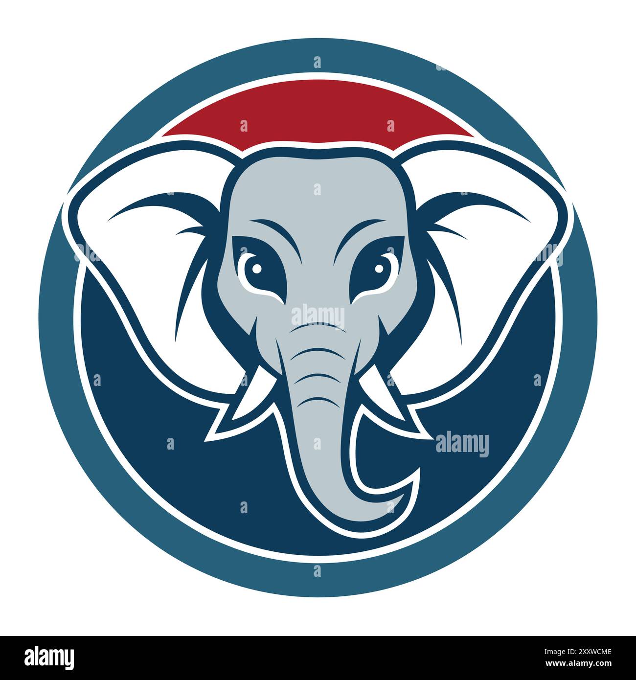 Elephant face logo inside circle Stock Vector Image & Art - Alamy