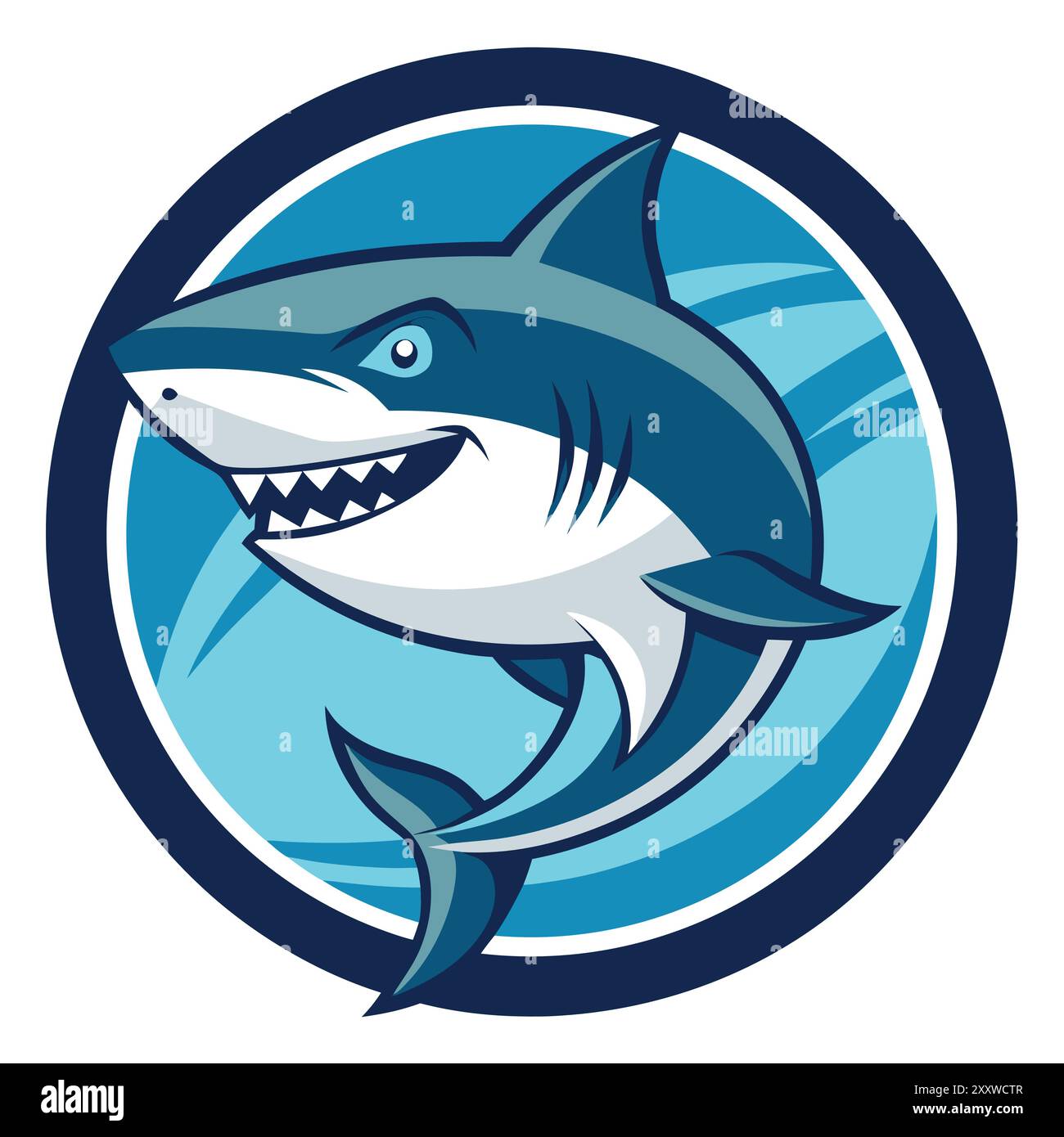 Shark power logo hi-res stock photography and images - Alamy