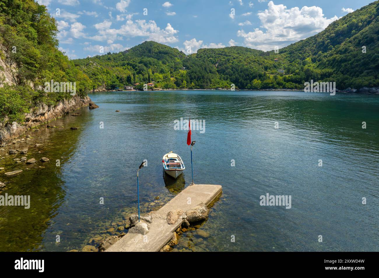 Gideros Bay, which bears the traces of the Genoese, where pirates took ...