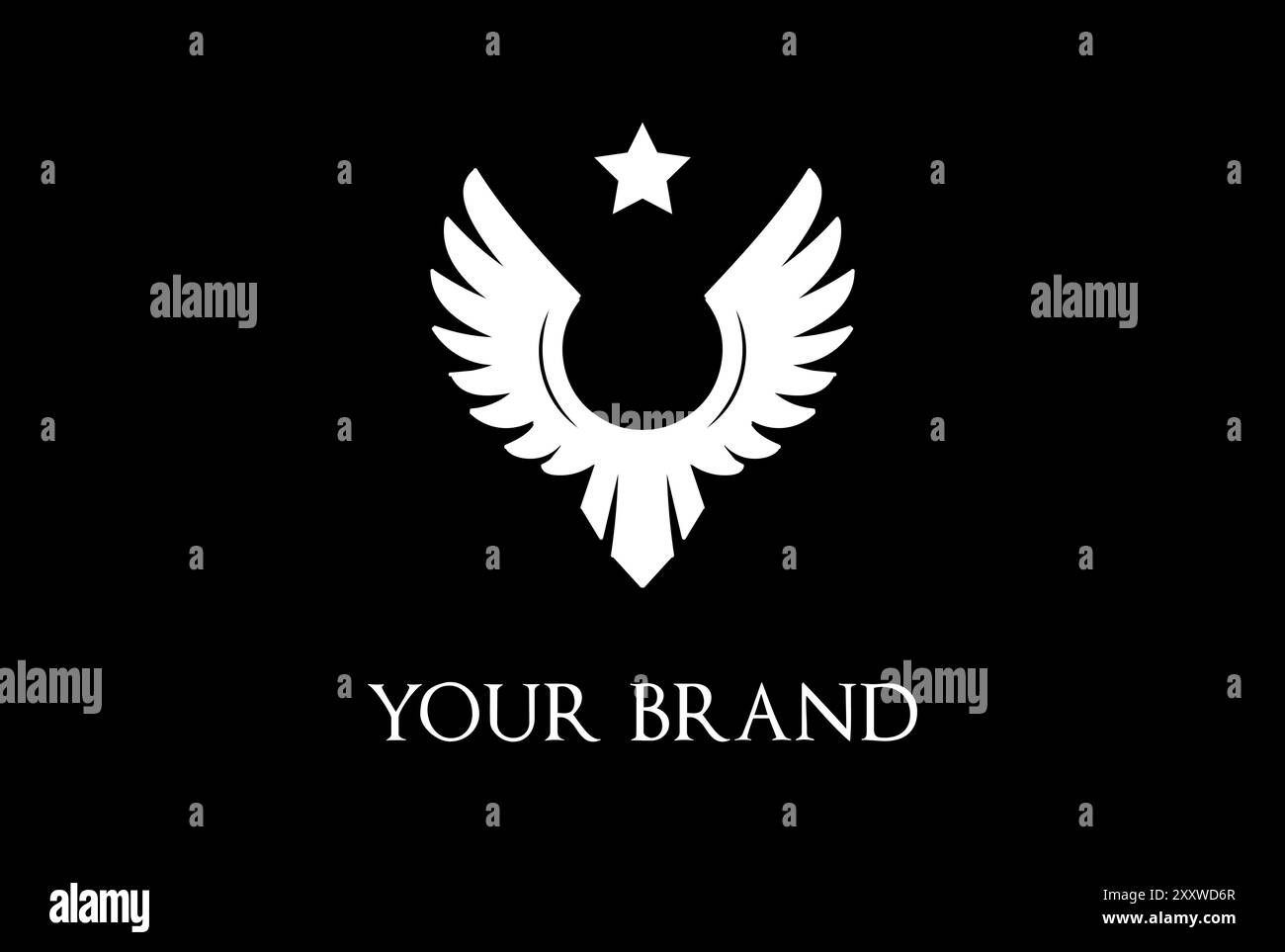 Vintage Retro Simple Eagle Hawk Falcon Phoenix Wing Bird Badge Emblem ...