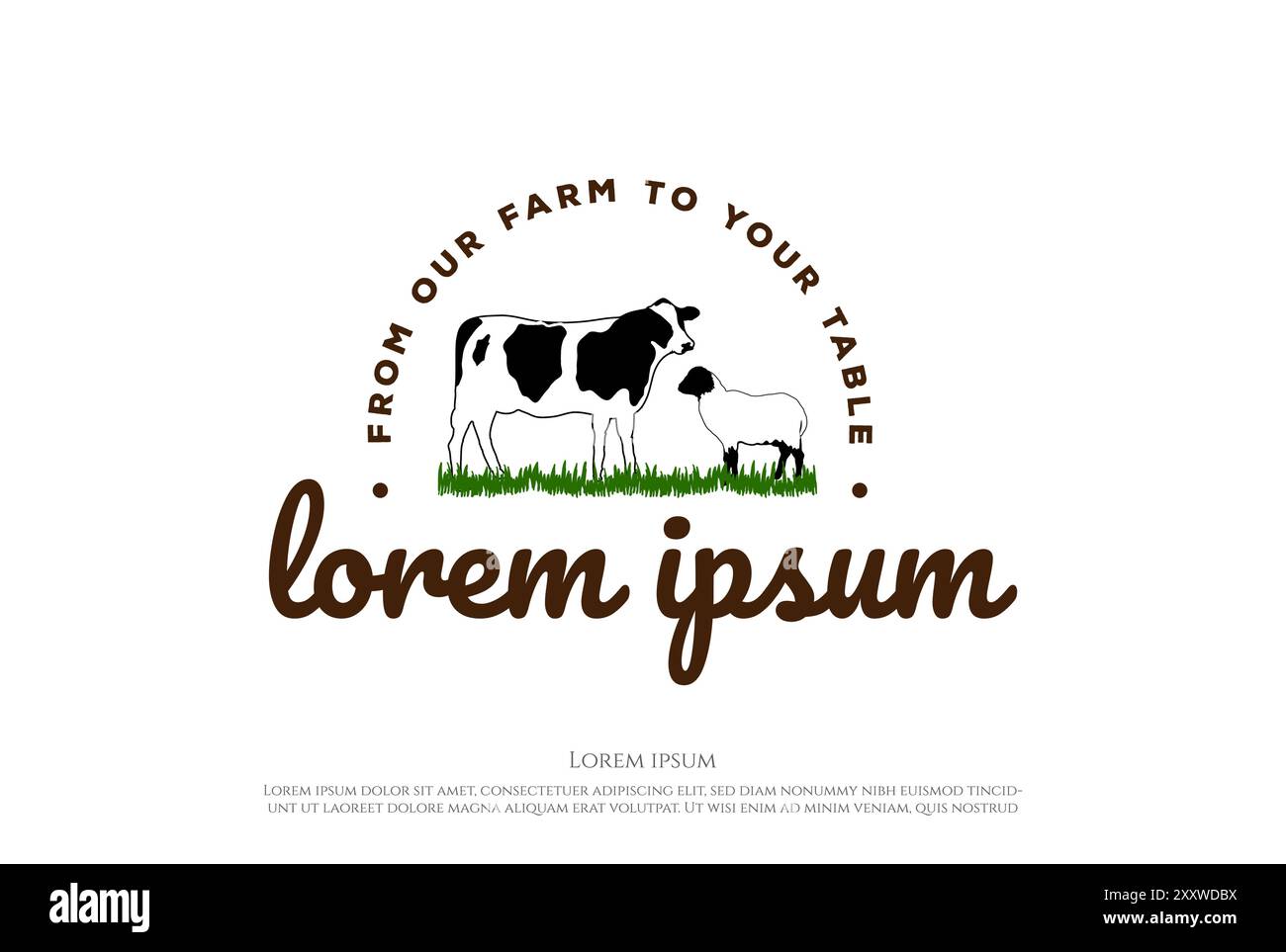 Livestock farm logo Stock Vector Images - Alamy