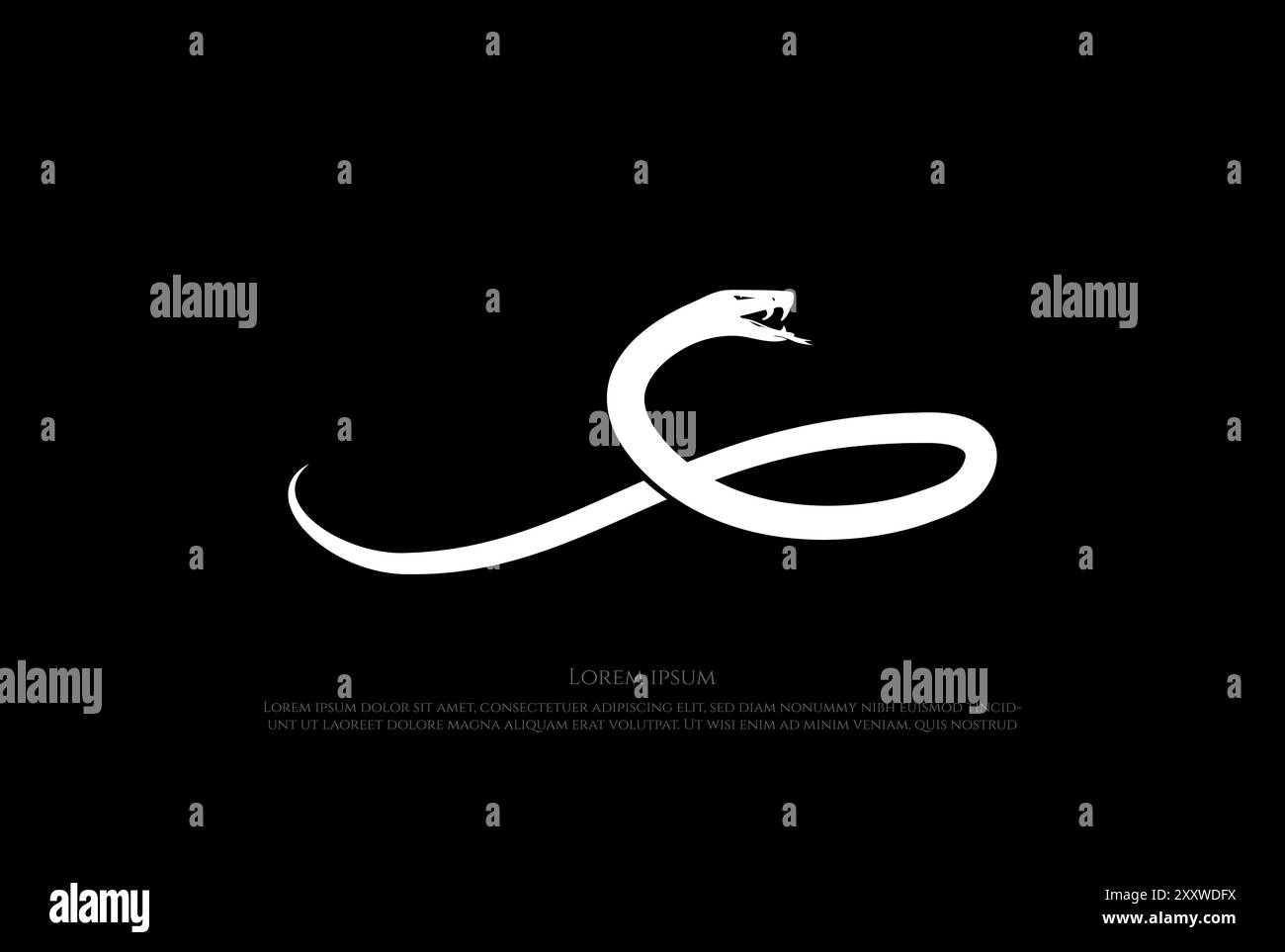 Initial Letter S Snake Cobra Viper Mamba Python Anaconda Logo Design ...