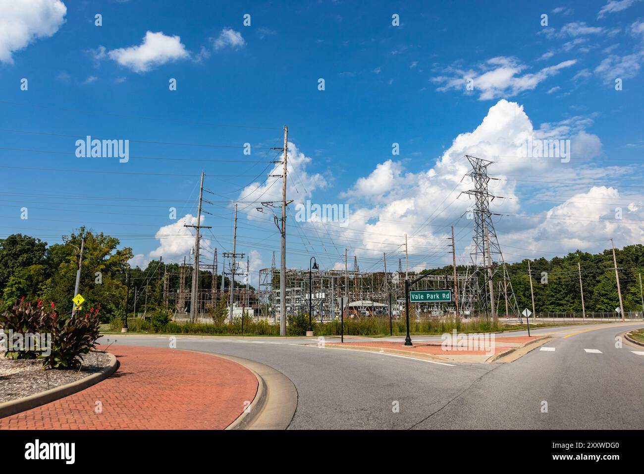 Electrical Substation in Valparaiso, Indiana USA Stock Photo - Alamy
