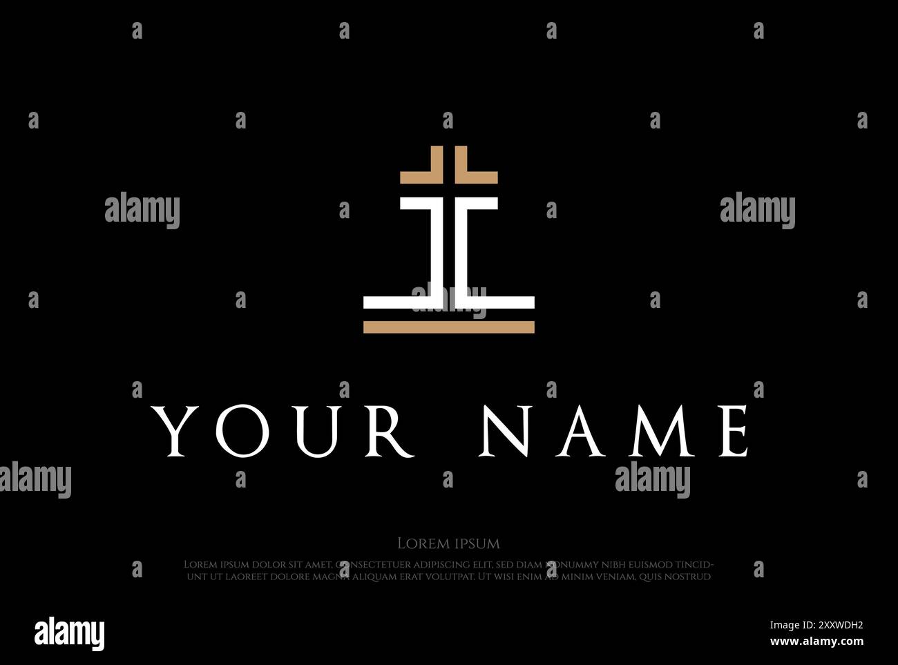 Luxury Initial Letter CC Christian Cross Religion Logo Design Vector ...