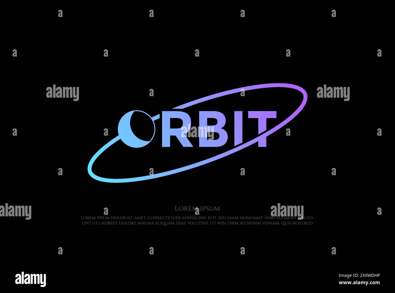 Planet Earth Moon Orbit Text Font Type Typography Word Science Logo ...