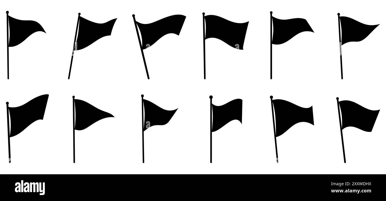 Flag icon set. Flag signs isolated on white background. Vector ...