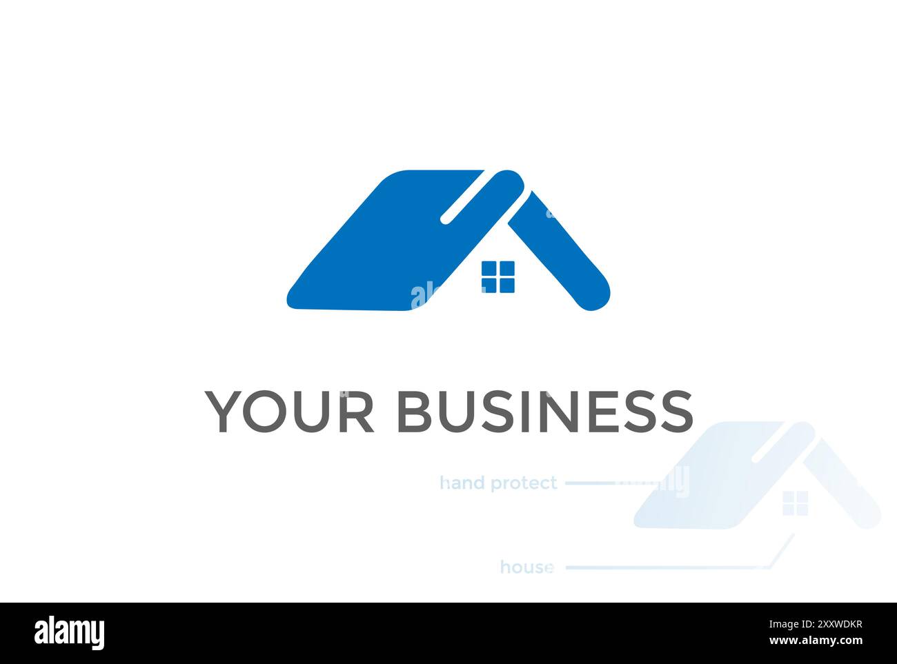 Hand House Real Estate Apartment Insurance Protect Care Logo Design ...