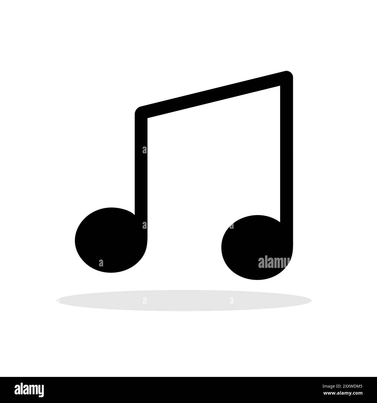 Music icon. Music note icon. Musical note in flat design. Vector ...