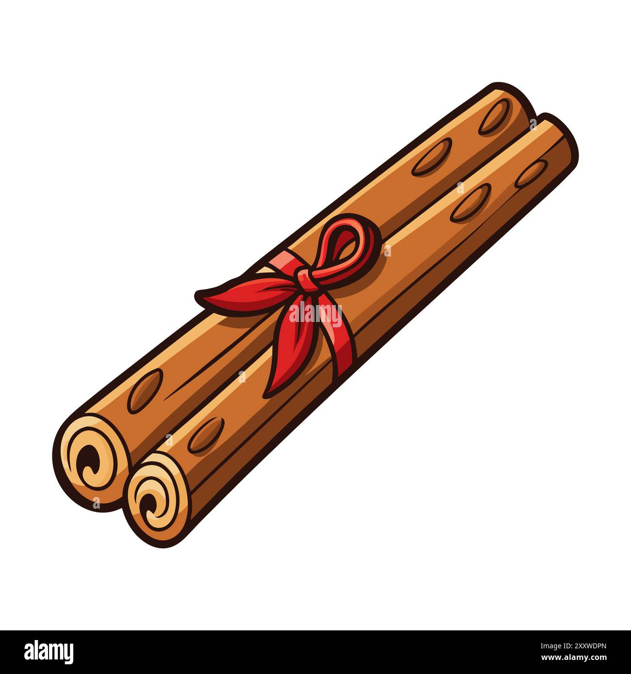 Pile cinnamon on white Stock Vector Images - Alamy