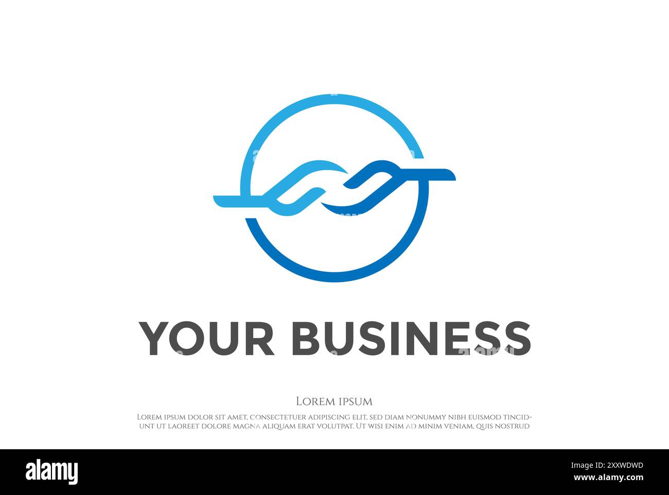 Modern Simple Minimalist Two Hand Connect Hub Chain Logo Design Vector ...