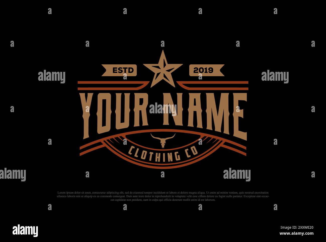 Vintage Retro Texas Star Badge Emblem Label Logo Design Vector Stock ...