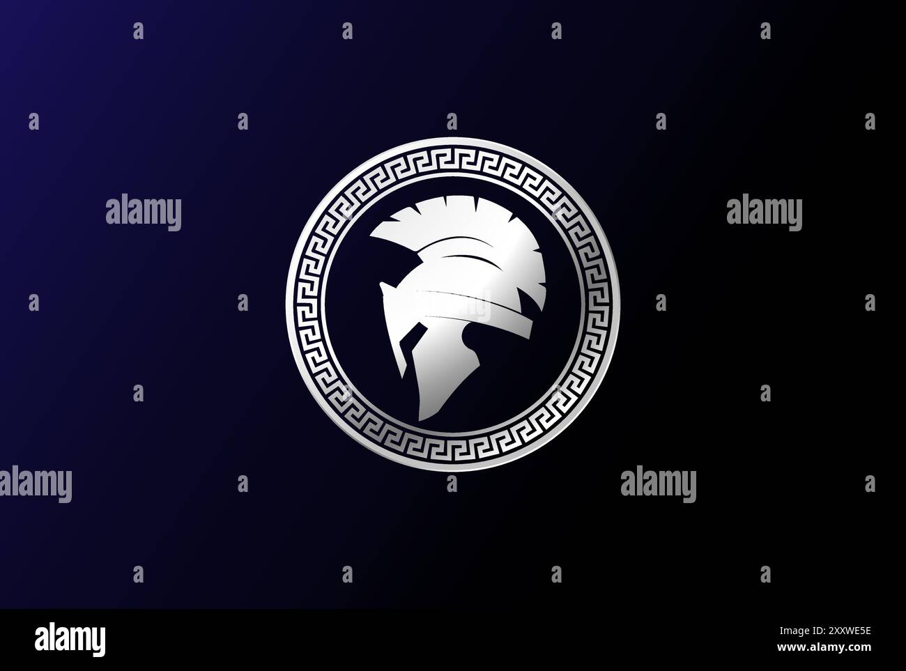 Retro Vintage Greek Sparta Spartan Helmet for Greek Warrior Logo Design ...