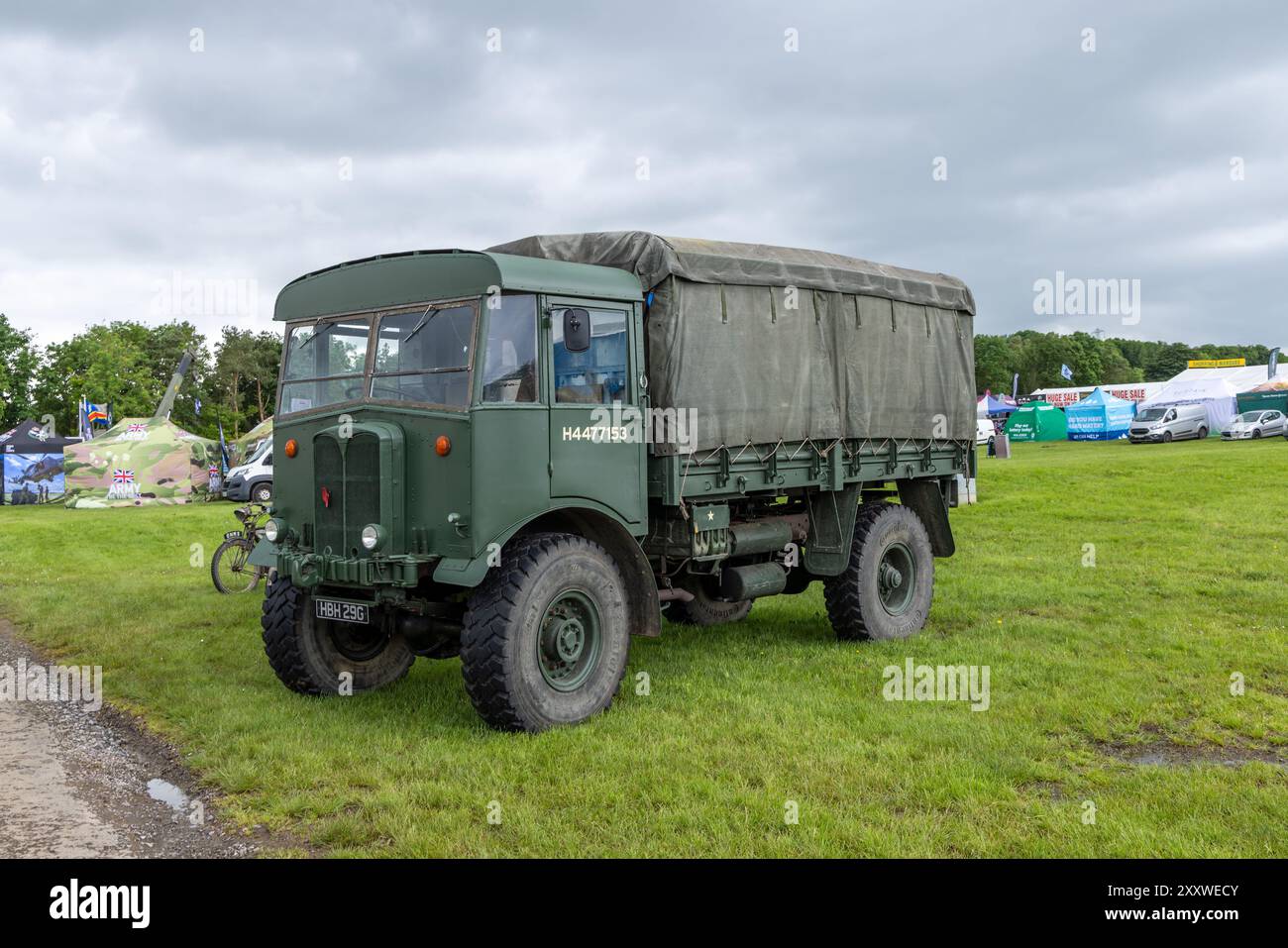 A vintage AEC Matador army truck on show at the Royal Bath and West ...