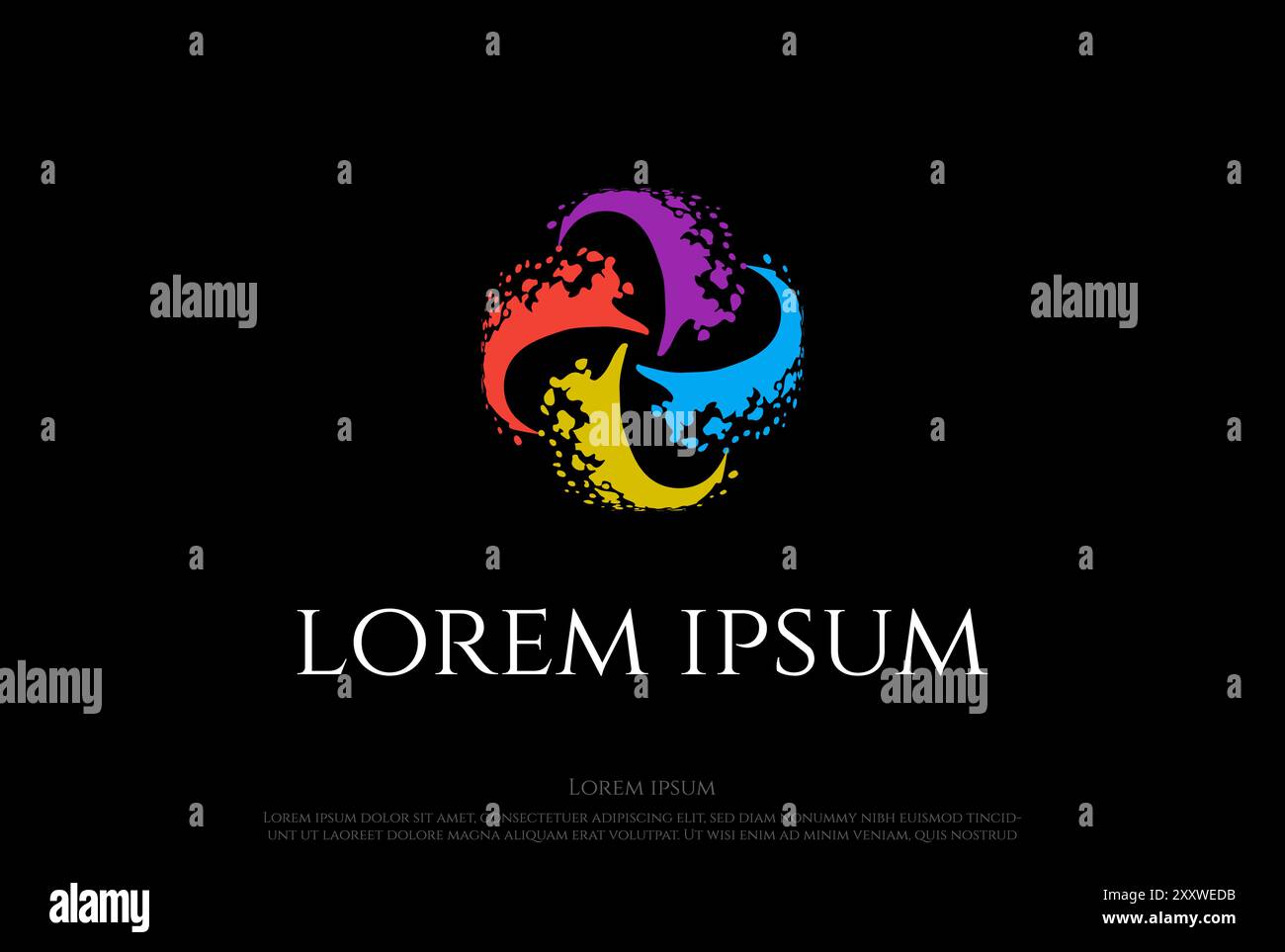 Colorful Paint Water Aqua Liquid Splash Logo Design Vector Stock Vector ...