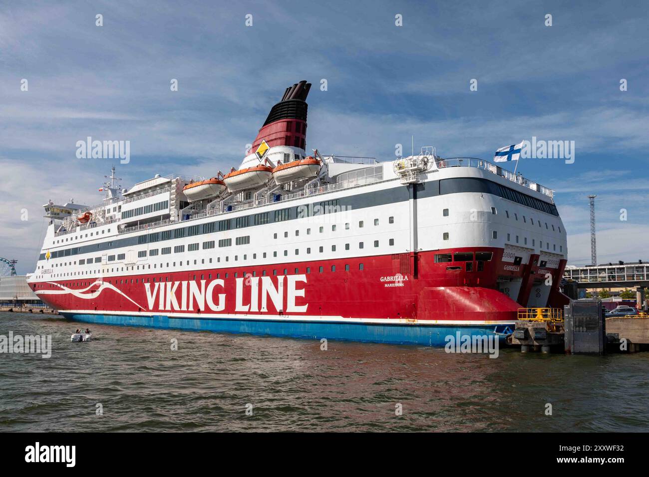 Cruise ferry M/S Gabriella of Viking Line shipping company moored at ...