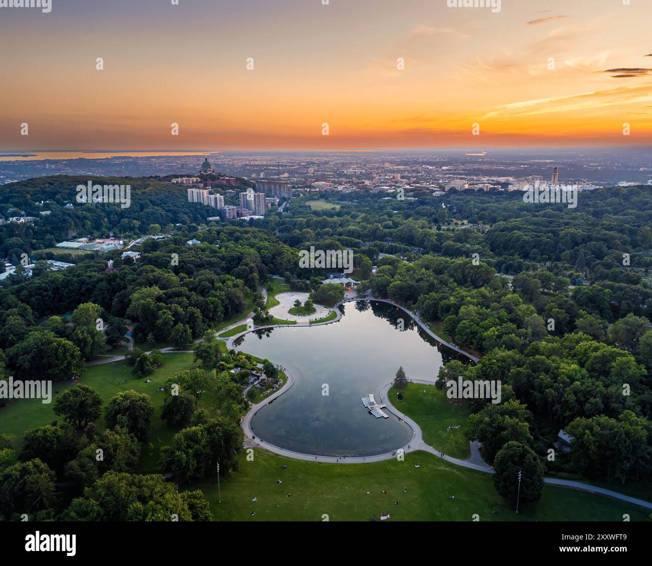 aerial view of Mont-Royal Park - Montreal Stock Photo - Alamy