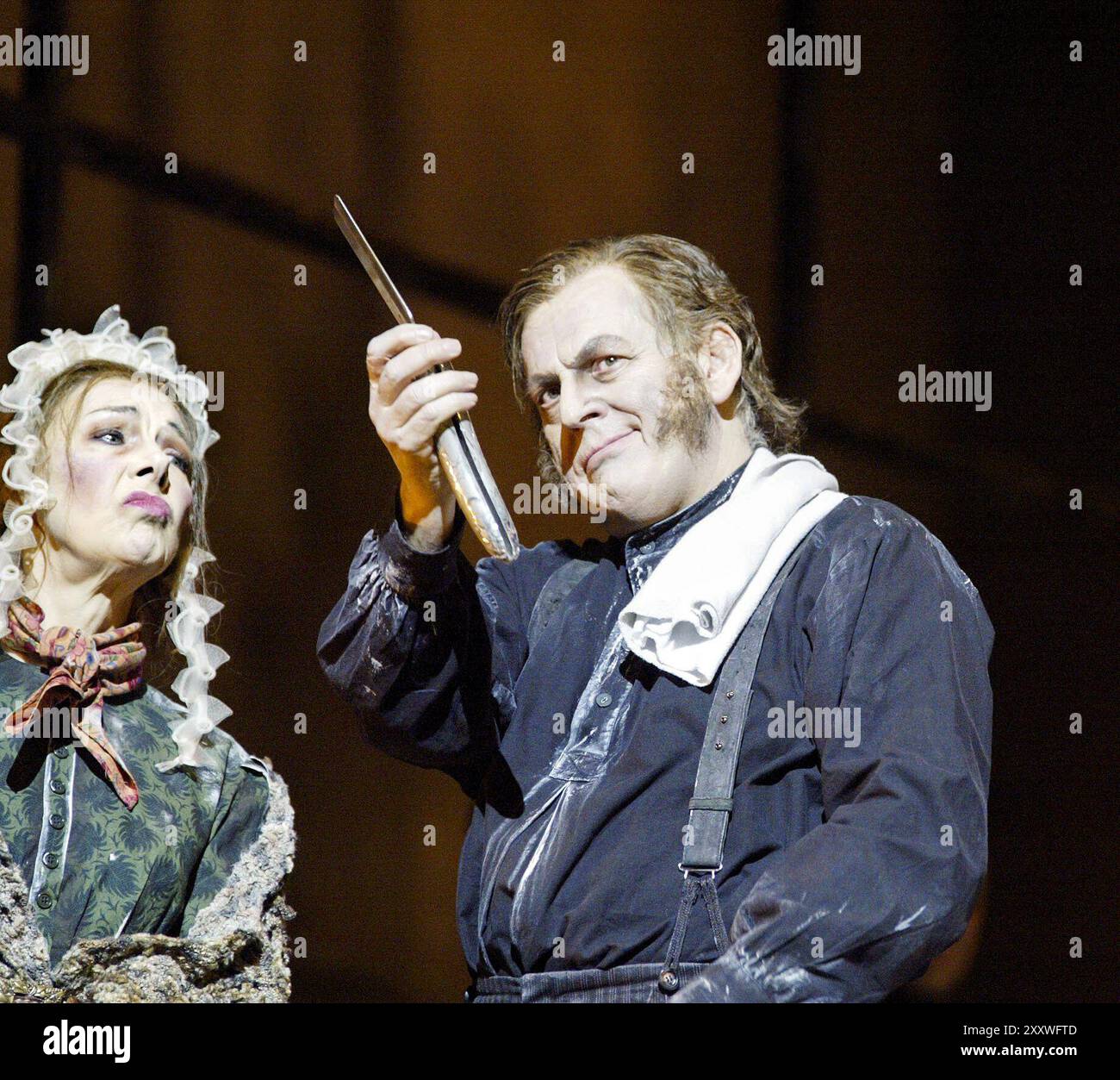 Felicity Palmer (Mrs Lovett), Thomas Allen (Sweeney Todd) in SWEENEY ...