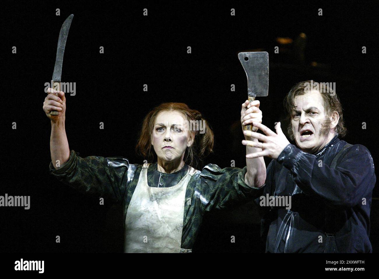 Felicity Palmer (Mrs Lovett), Thomas Allen (Sweeney Todd) in SWEENEY ...