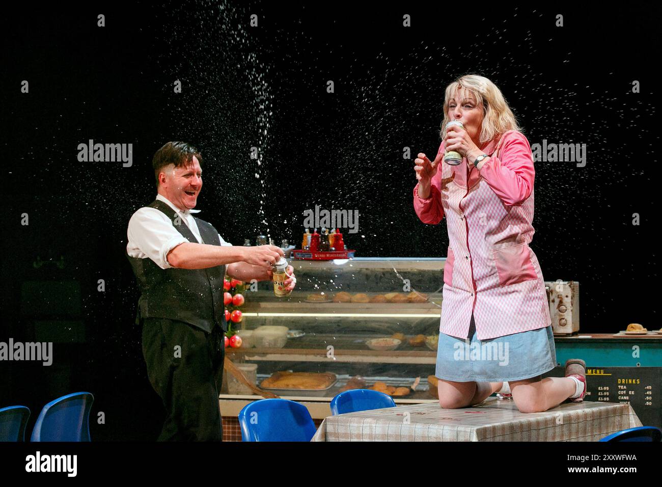 David Birrell (Sweeney Todd), Gillian Bevan (Mrs Lovett) in SWEENEY ...