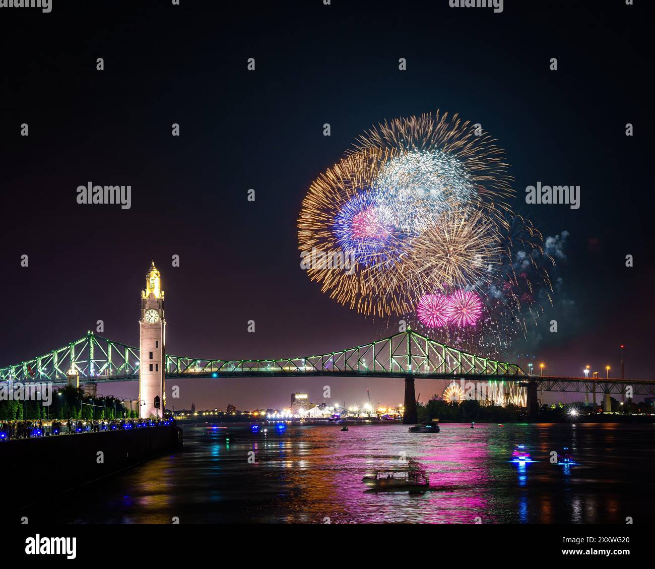 Beautiful photos of the 2024 Montreal fireworks competition Stock Photo ...